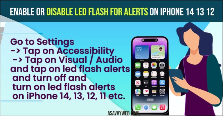 Enable or Disable LED Flash For Alerts on iPhone 14 13 12 - A Savvy Web