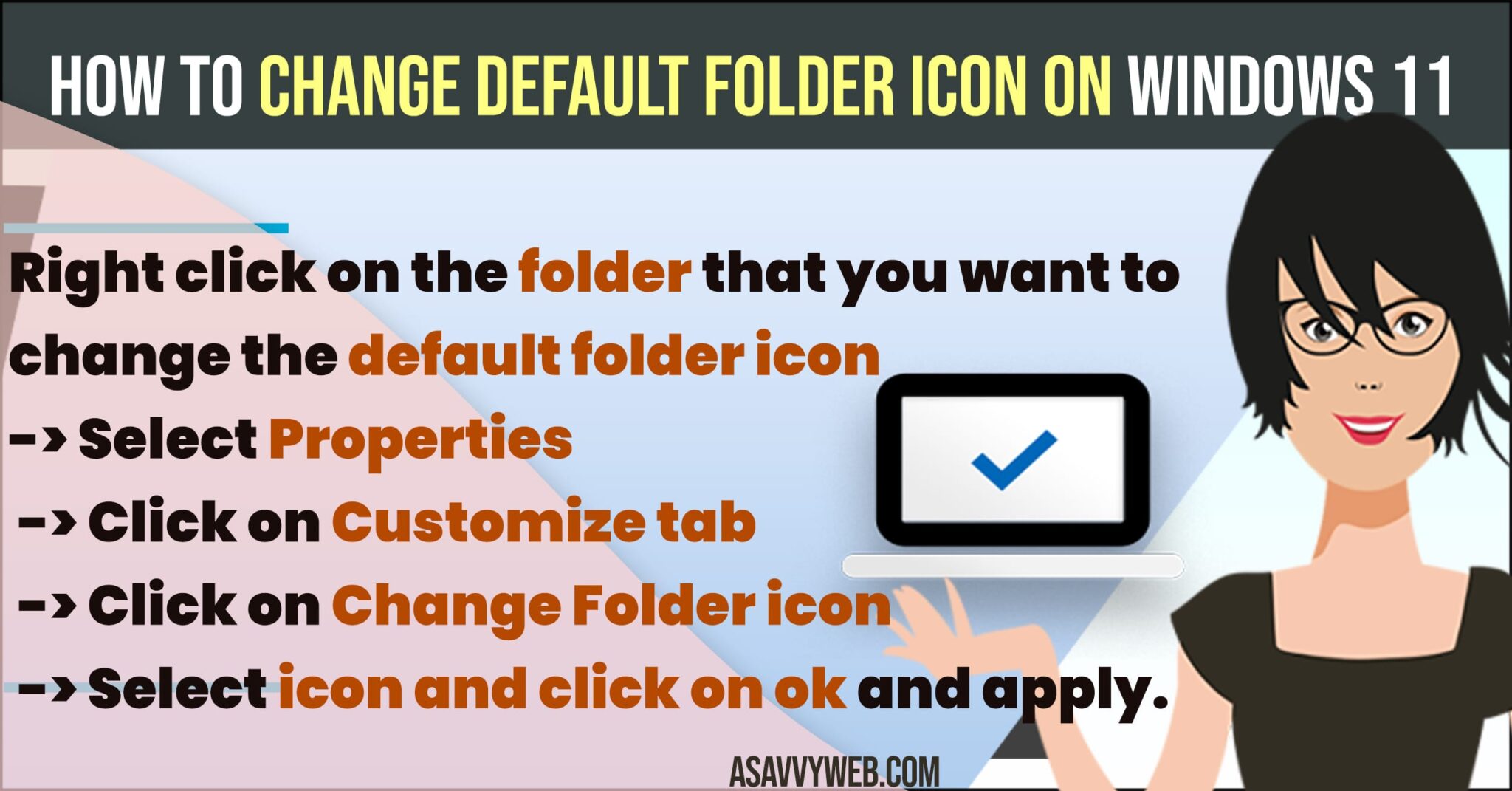 How to Change Default Folder icon on Windows 11 - A Savvy Web